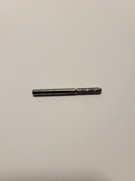 Carbide Burr VC12L1 1/8X9/16X1/8 Ball Nose Cylinder | DW Fastener